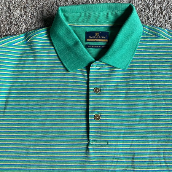 sakmann | Shirts | Sakmann Golf Polo Shirt Out Door Country Club Odcc ...